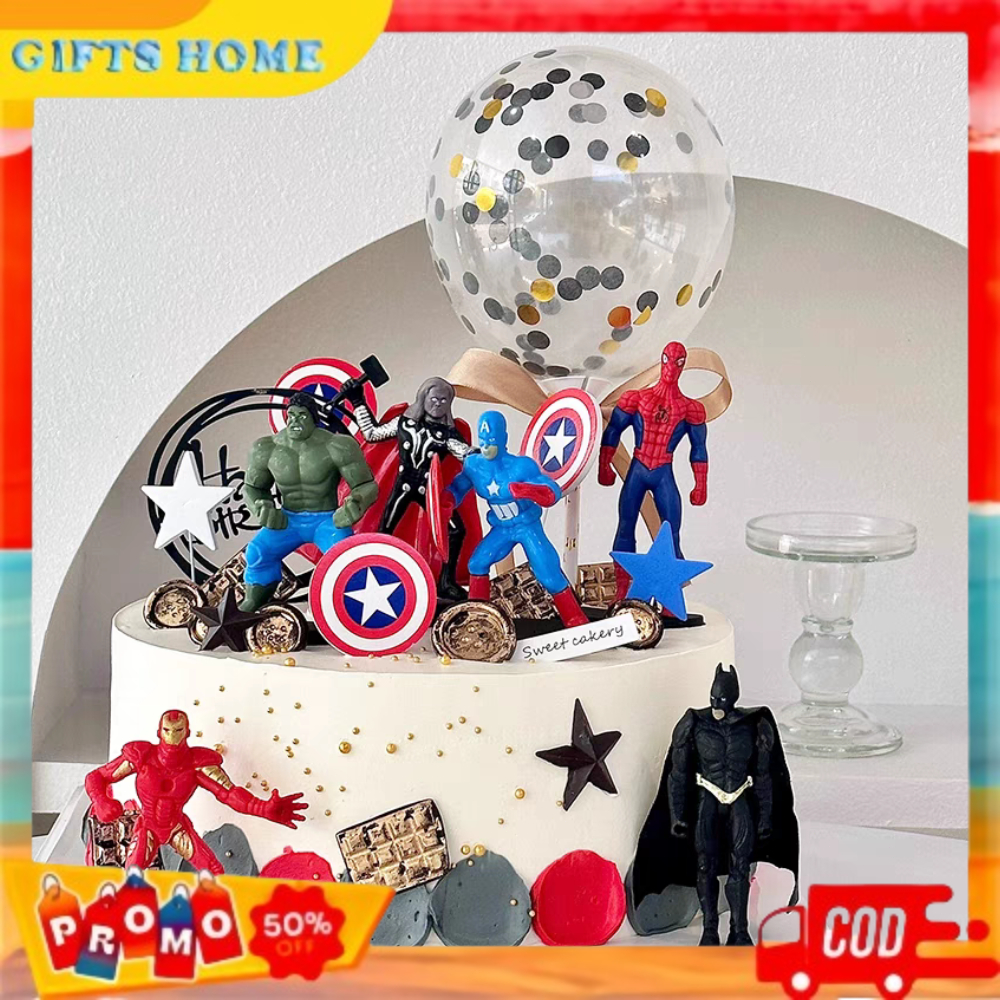 Jual Cake Topper Action Figure Avengers Marvel 3D Lucu HIasan Topper ...