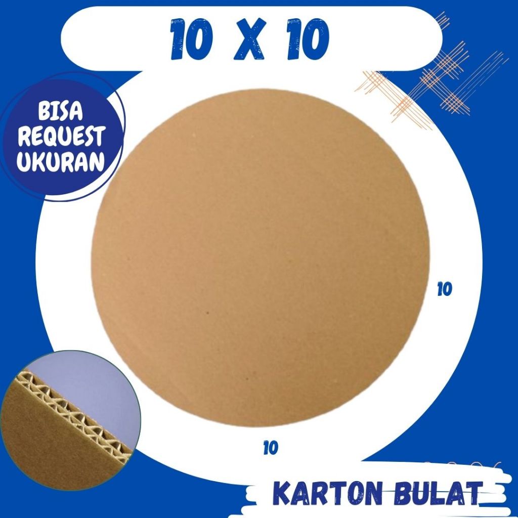 Jual Sheet Bulat 10x10 Double Wall Kardus Lembaran Polos Lingkaran ...