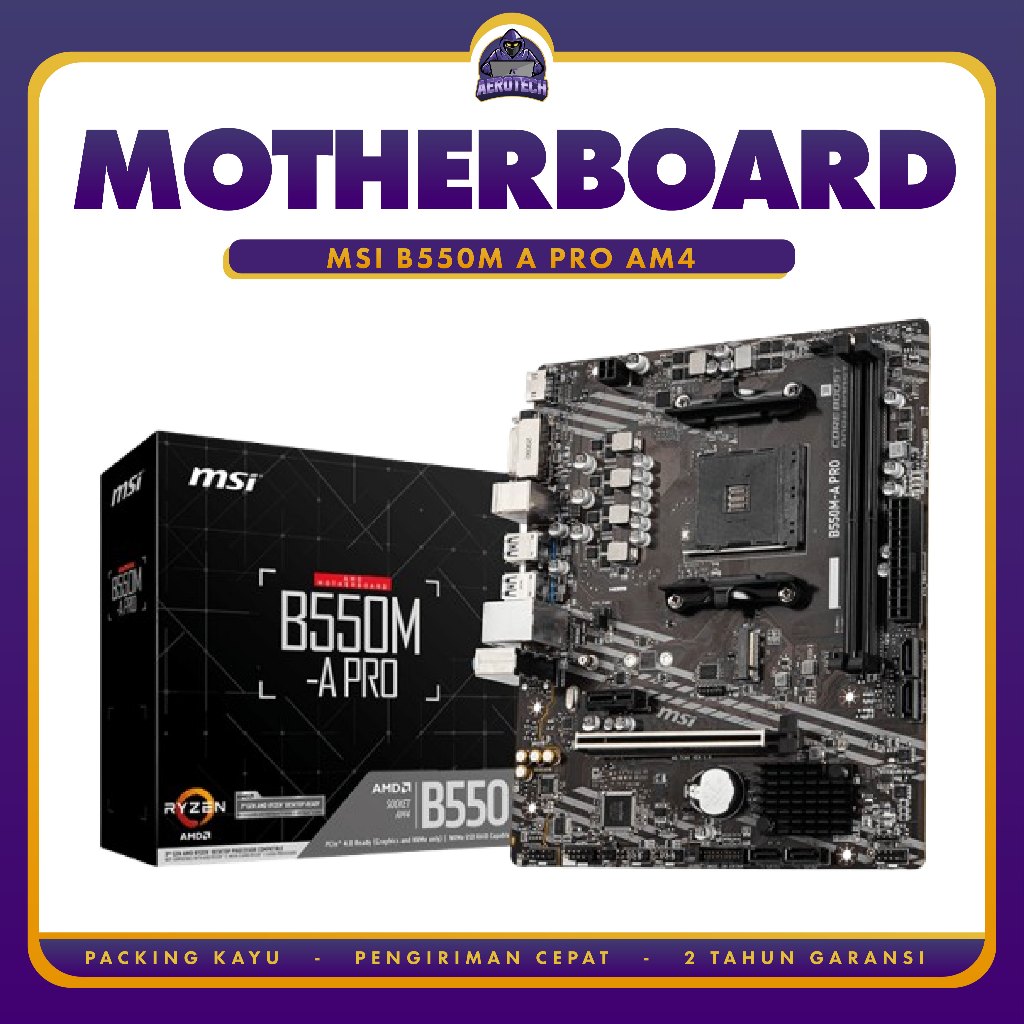 Jual MSI B550M A Pro (AM4, AMD Promontory B550, DDR4, USB3.2, SATA3 ...