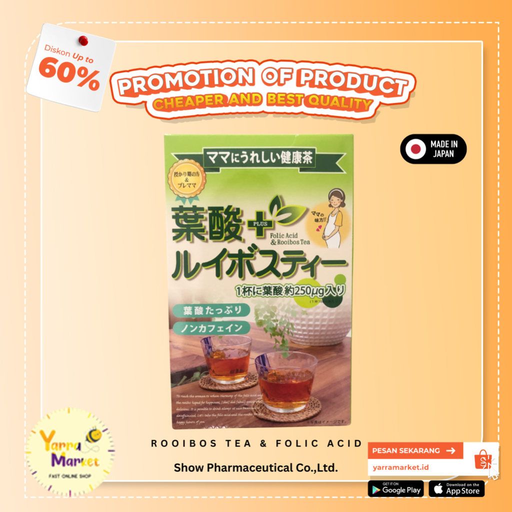 Jual SHOWA ROOIBOS TEA & FOLIC ACID TEA FOR PREGNENT ( 2 g x 24 patch ...
