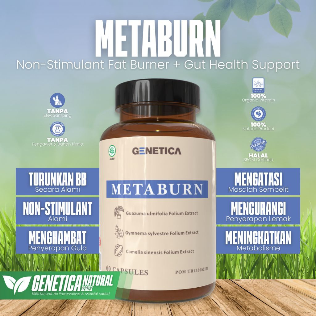Jual Genetica Meta Burn 60 Kapsul Suplemen Diet Herbal Alami BPOM Halal ...