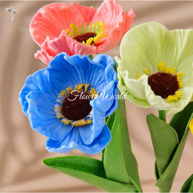 Jual [FlowerWorld]Bunga Poppy Latex 1 Tangkai Dekorasi Awet/ Bunga ...