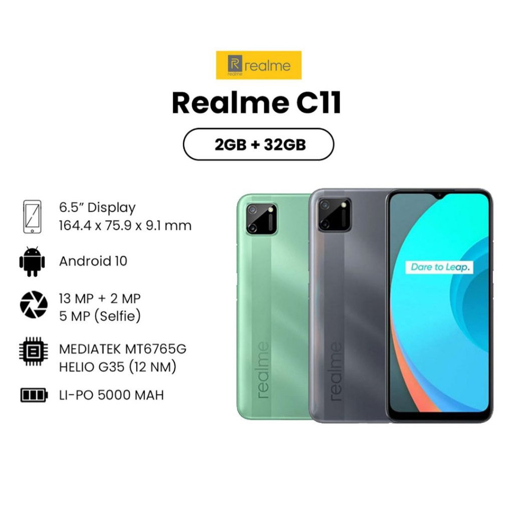 Jual HP REALME C11 2/32 GB - RELMI C11 RAM 2GB ROM 32GB GARANSI RESMI ...
