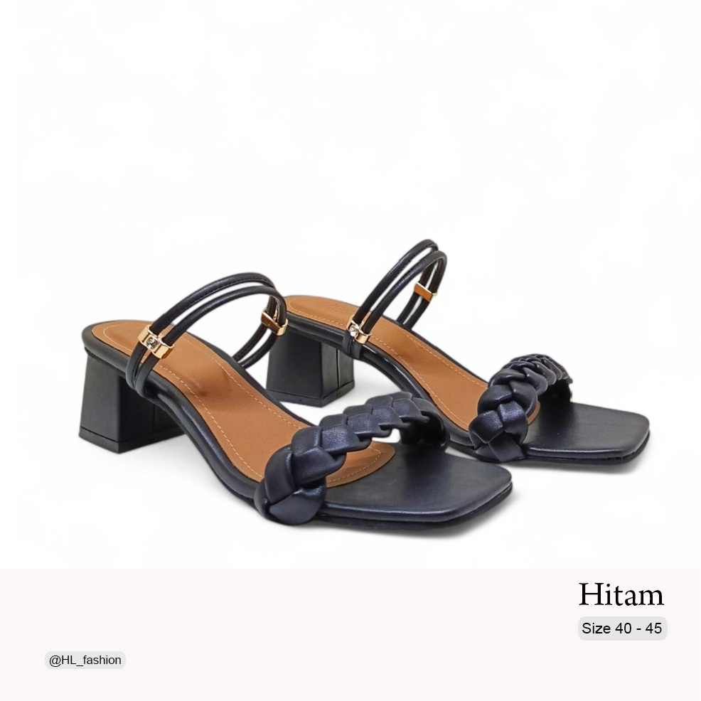Jual Sandal Kepang Hak 3cm Rendah Ukuran Big size 41-42-43-44-45 Sendal ...