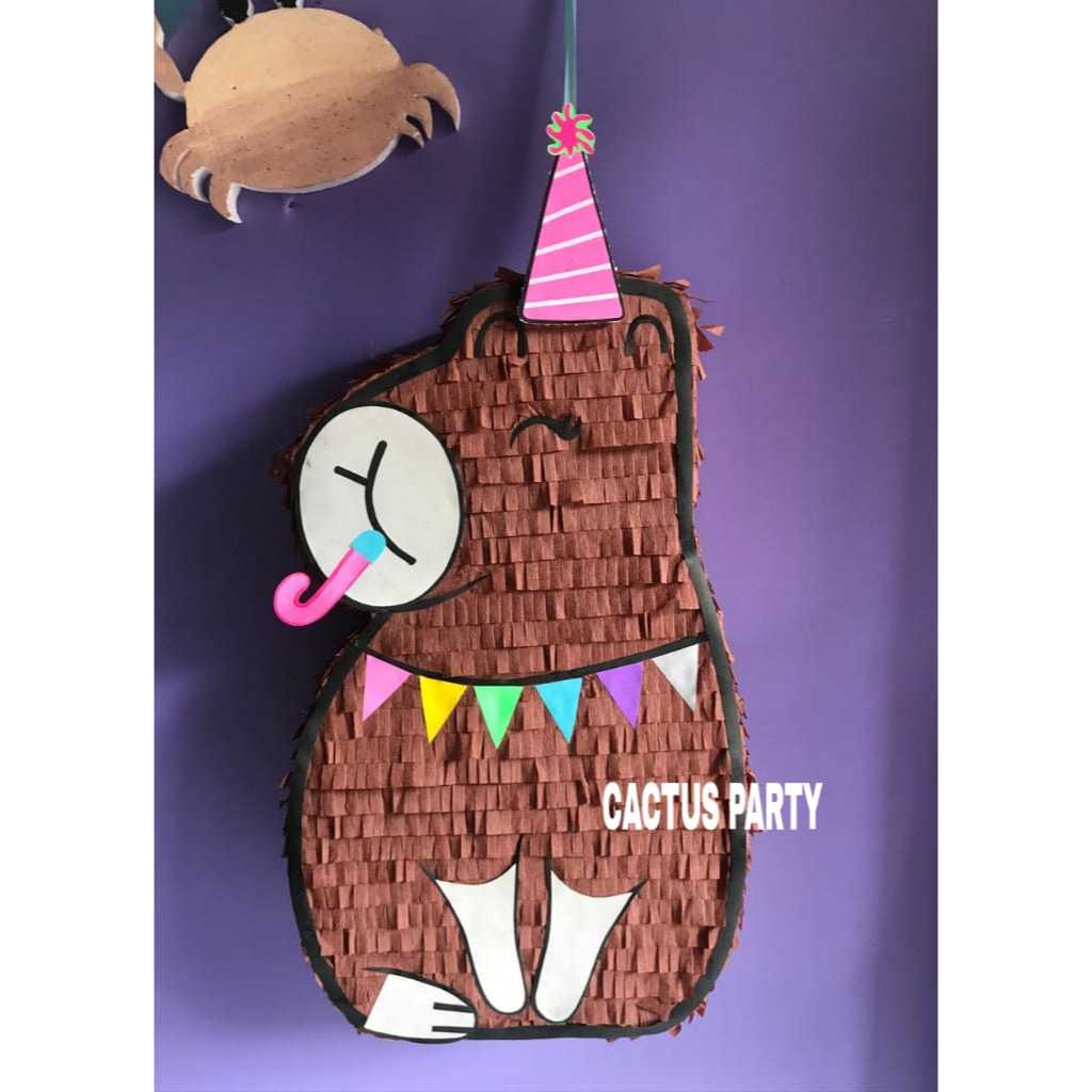 Jual pinata pukul/Pinata Tarik Karakter Ulang Tahun Motif Capybara ...