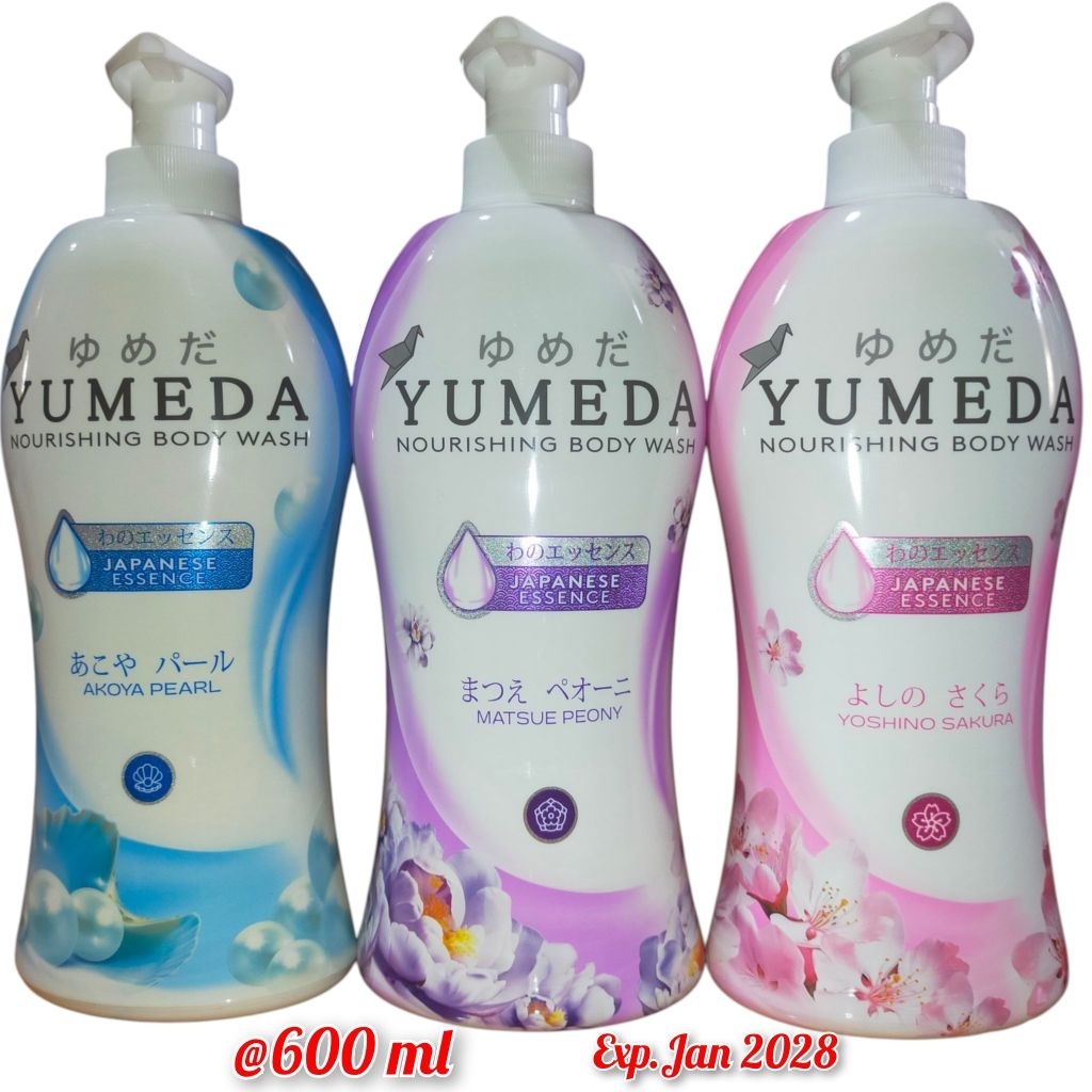 Jual BODY WASH YUMEDA @600ml (AKOYA PEARL, MATSUE PEONY, YOSHINO SAKURA ...