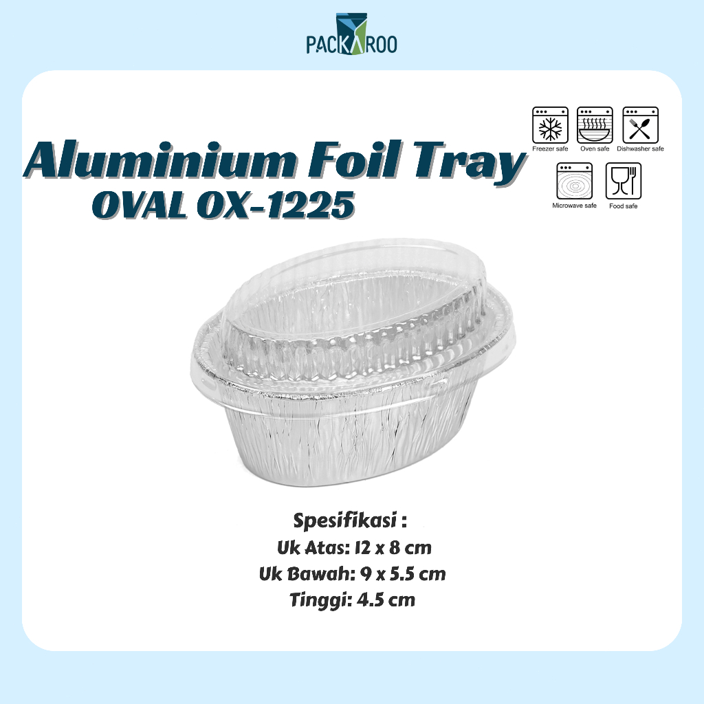 Jual Aluminium Foil Cup OX-1225 + Tutup Mika/ Lasagna, Mashed Potato ...