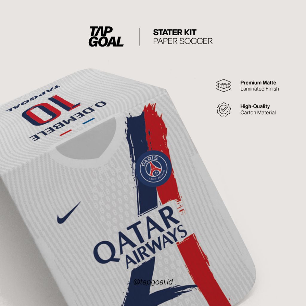 Jual TapGoal | Starter Kit PSG 25/26 Away | Premium Paper Soccer ...