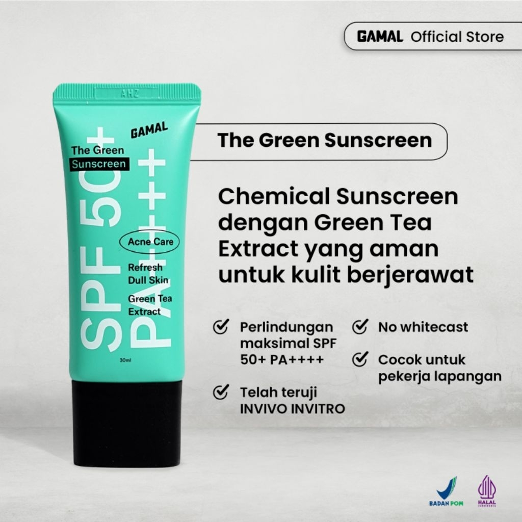 Jual Gamal Men Sunscreen Wajah Pria SPF 50++ No White Cast Anti Kusam ...