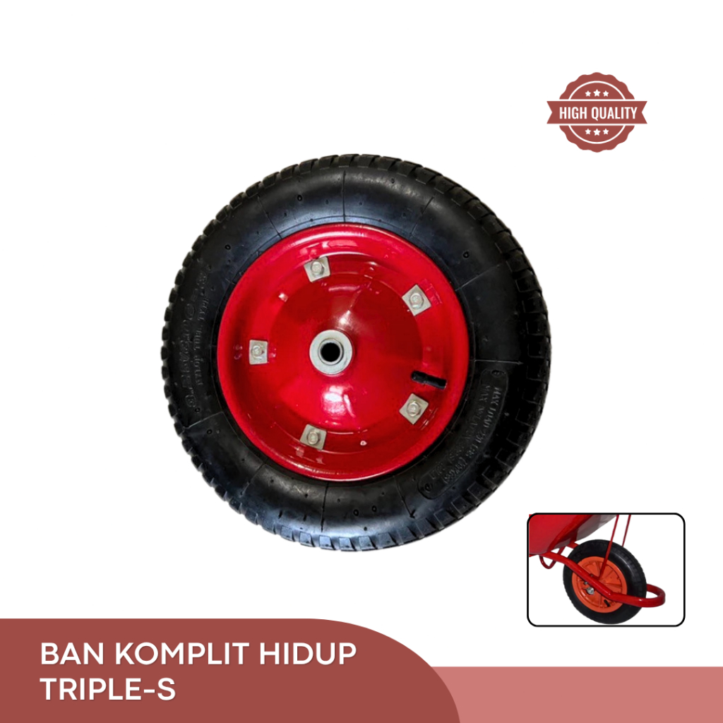 Jual TRIPLE-S Ban Gerobak Hidup Komplit | Roda Sorong Pasir Original ...