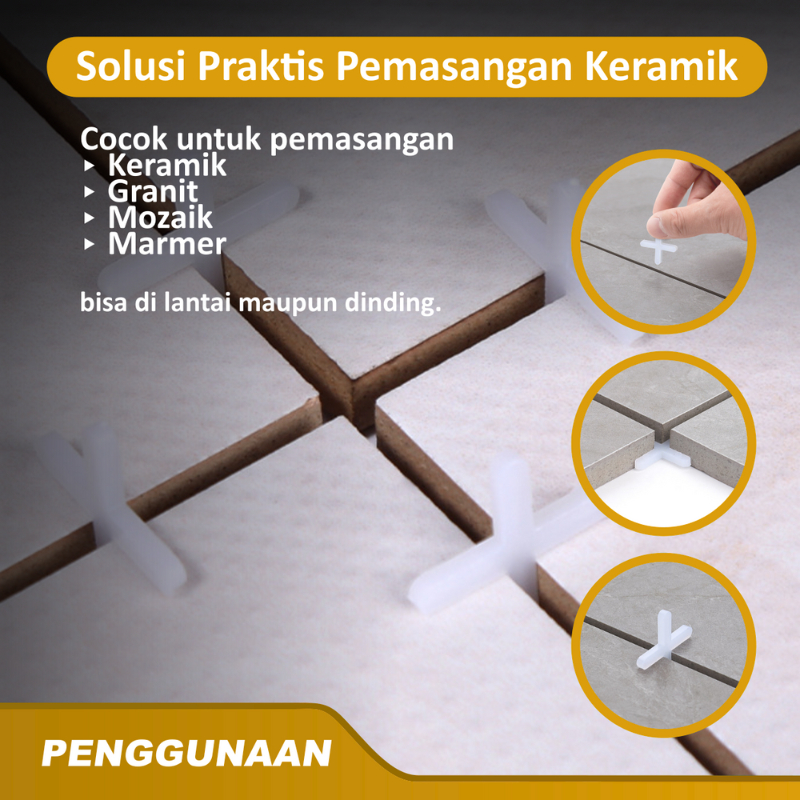 Jual Tile Spacer Croos Pengatur Jarak Nat Keramik Granit Lantai Tile ...