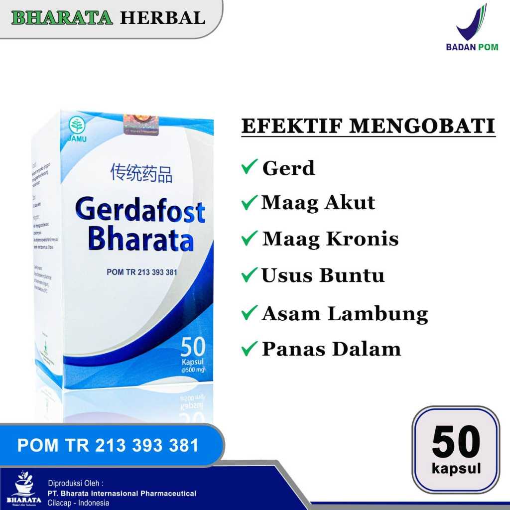 Jual Obat Gerd Maag Akut Kronis Obat Usus Buntu Ampuh GERDAFOST BHARATA ...