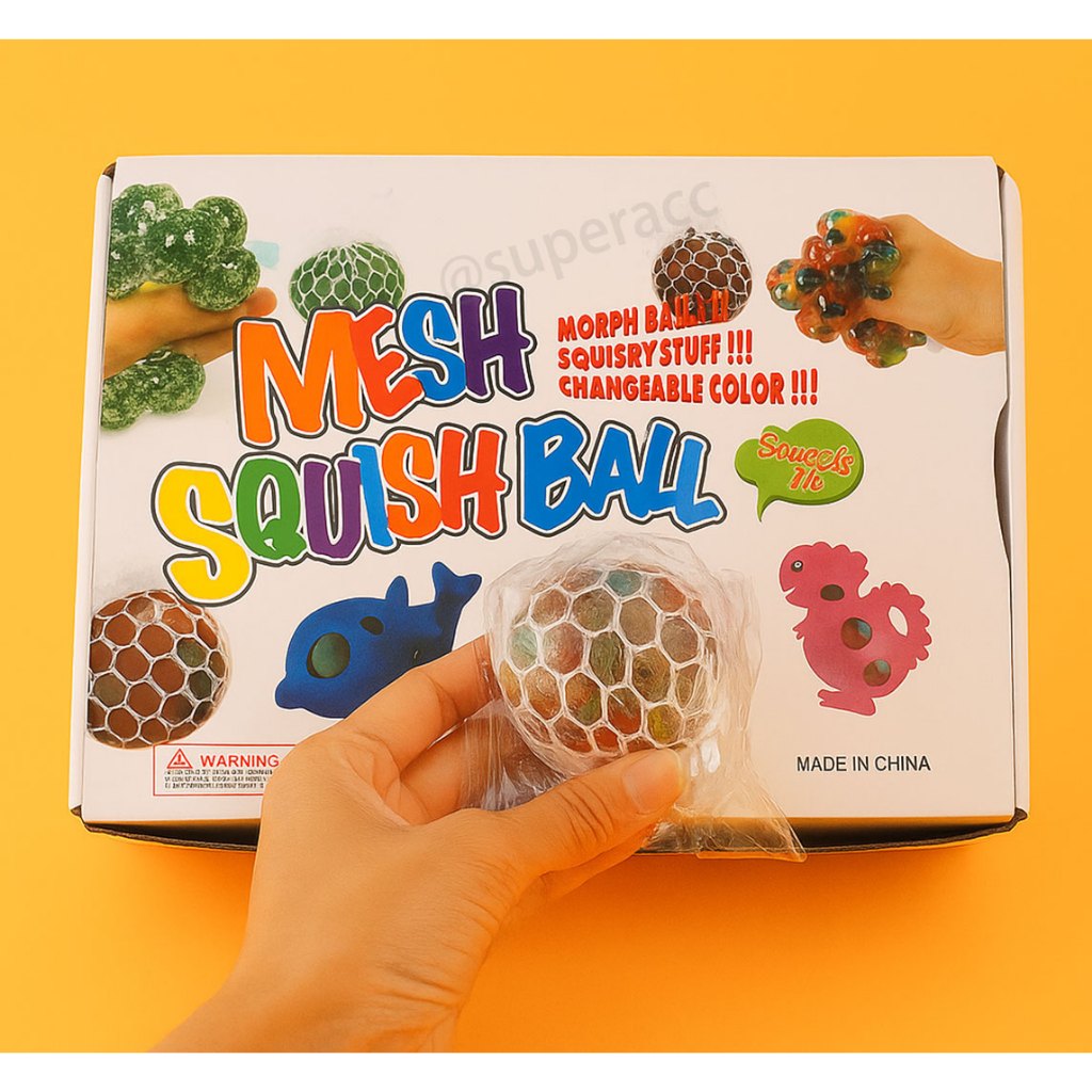 Jual Stress Ball Mesh Squishy Smash Ball Mainan Anti Stres Isi 24 Pcs ...
