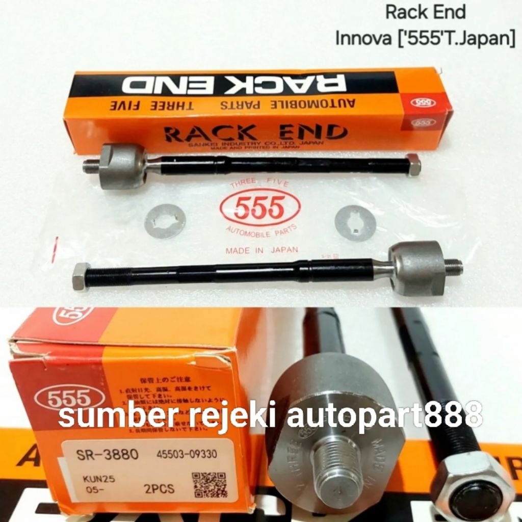 Jual rack end long tie rod Toyota Inova Innova Hilux Fortuner 2004-2015 ...
