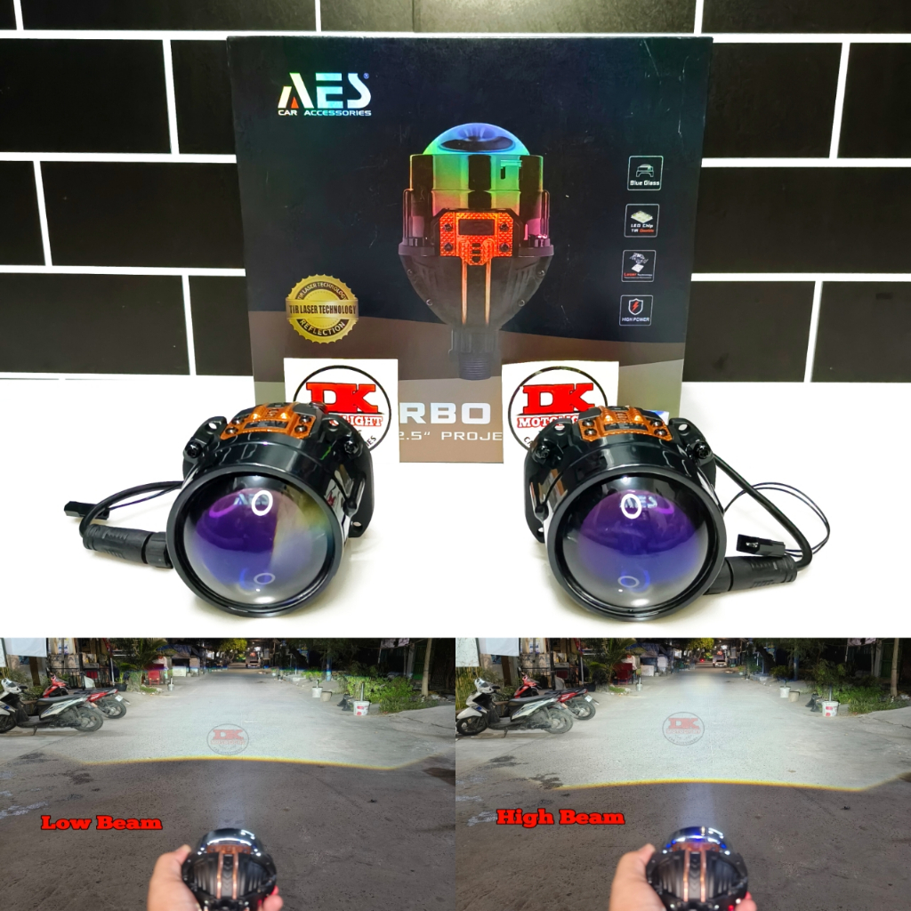 Jual Lampu Projector BiLED AES Turbo SE TIR 2.5 Inch 60 Watt | Super ...