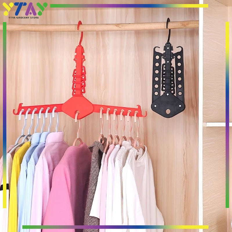 Jual Magic Hanger Baju 13 Cantolan Lipat Gantungan Baju Multifungsi ...