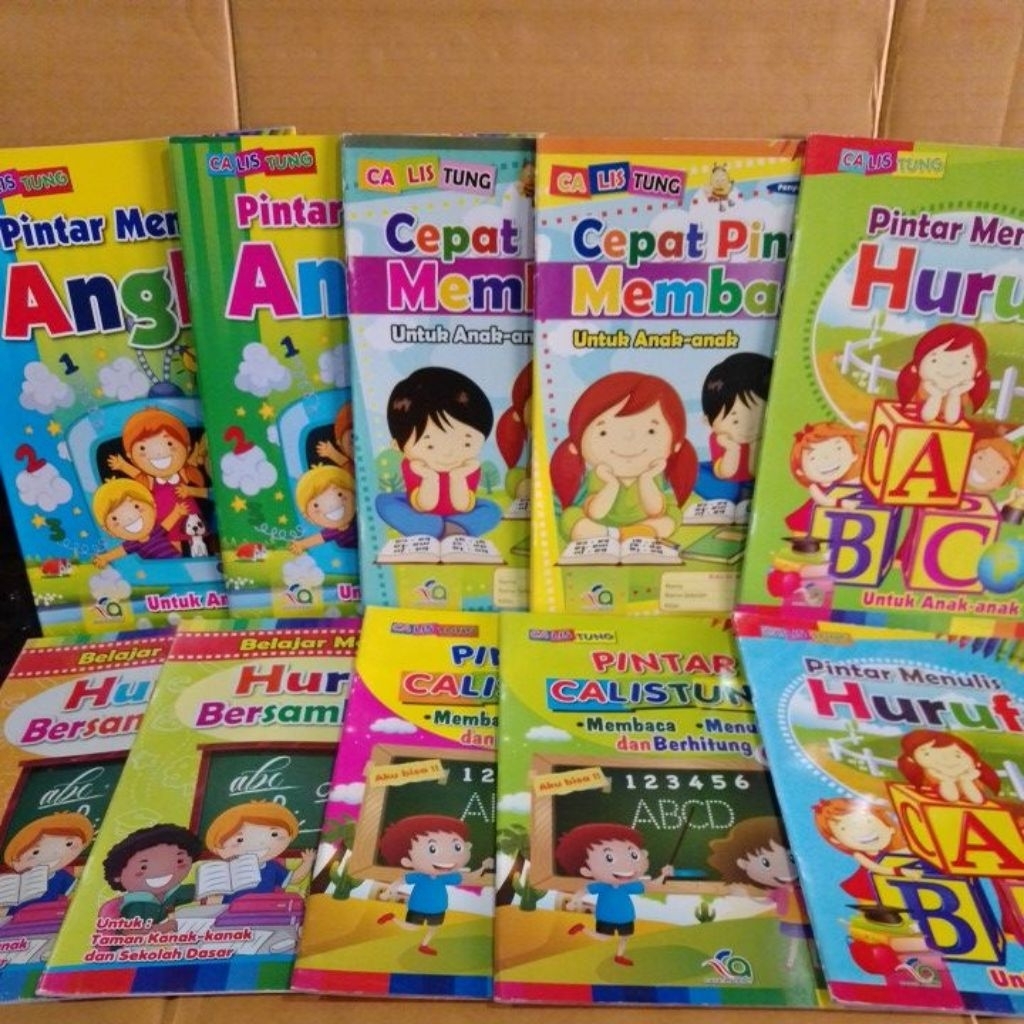 Jual buku calistung pintar menulis huruf dan angka, pintar membaca ...