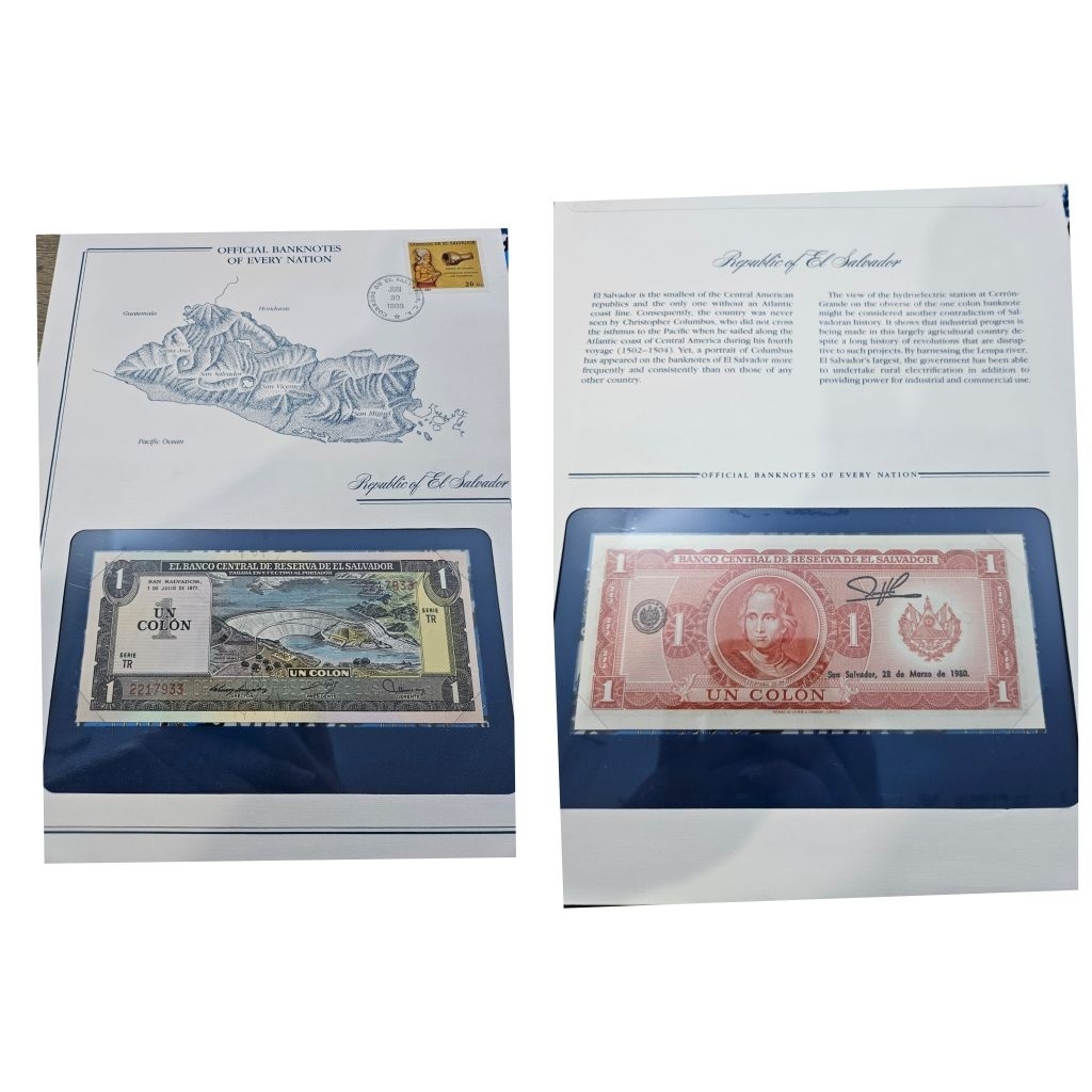 Jual Koleksi Negara el salvador 1 Un colon 1988 + Folder Perangko ...
