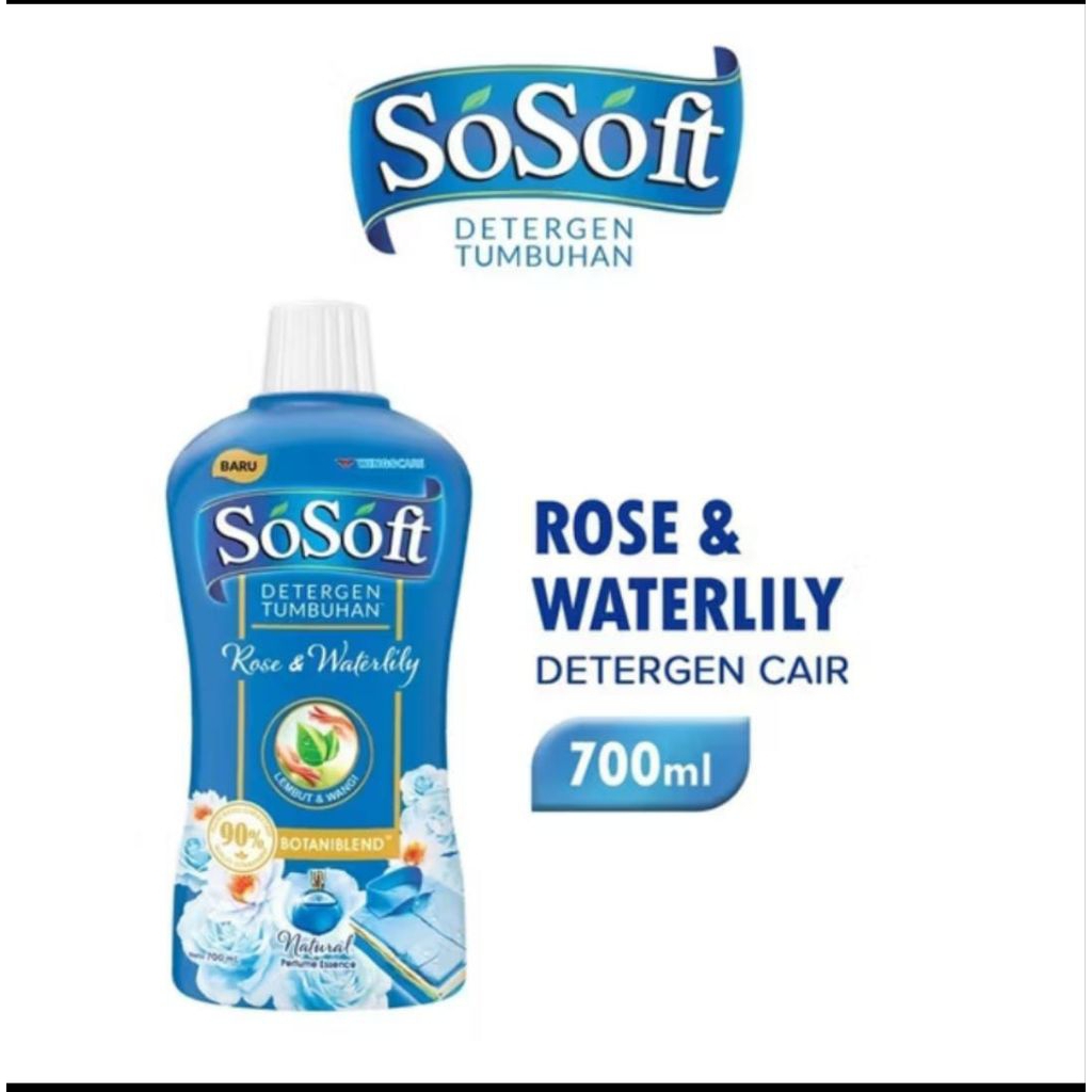 Jual So Soft Detergen Cair Botol 700 ML | Shopee Indonesia