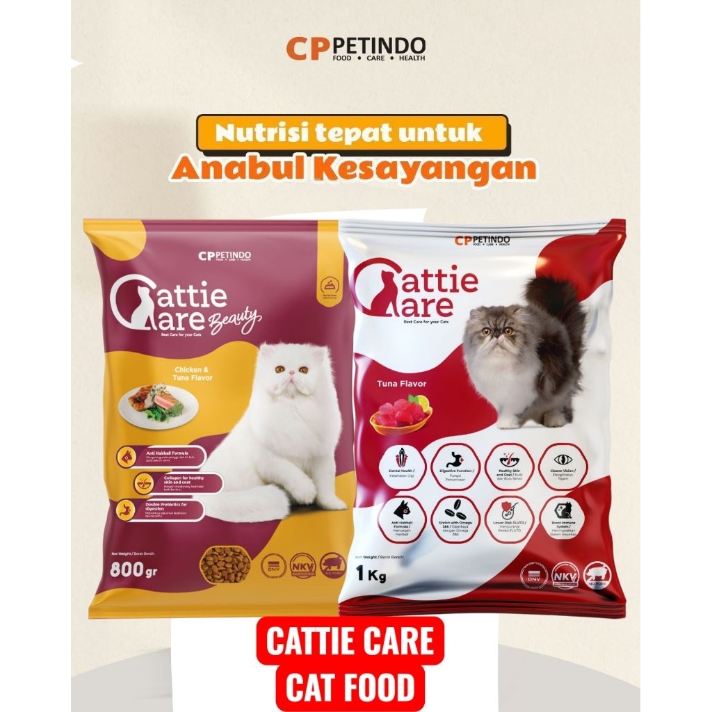 Jual Cattie Care Tuna 800gr & Cattie Care Beauty 800gr | Shopee Indonesia