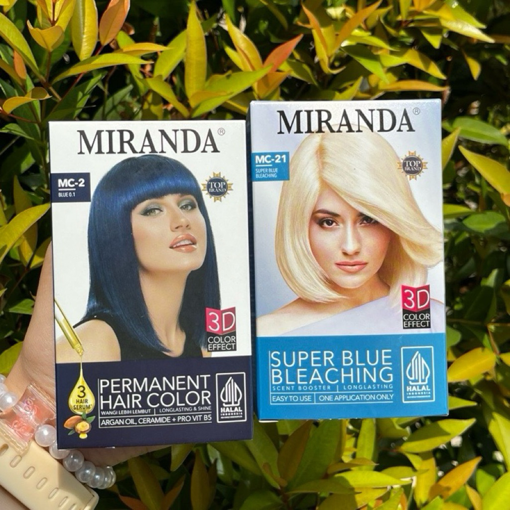 Jual Paket Miranda Pewarna Rambut Blue MC-2 + Super Blue Bleaching MC ...