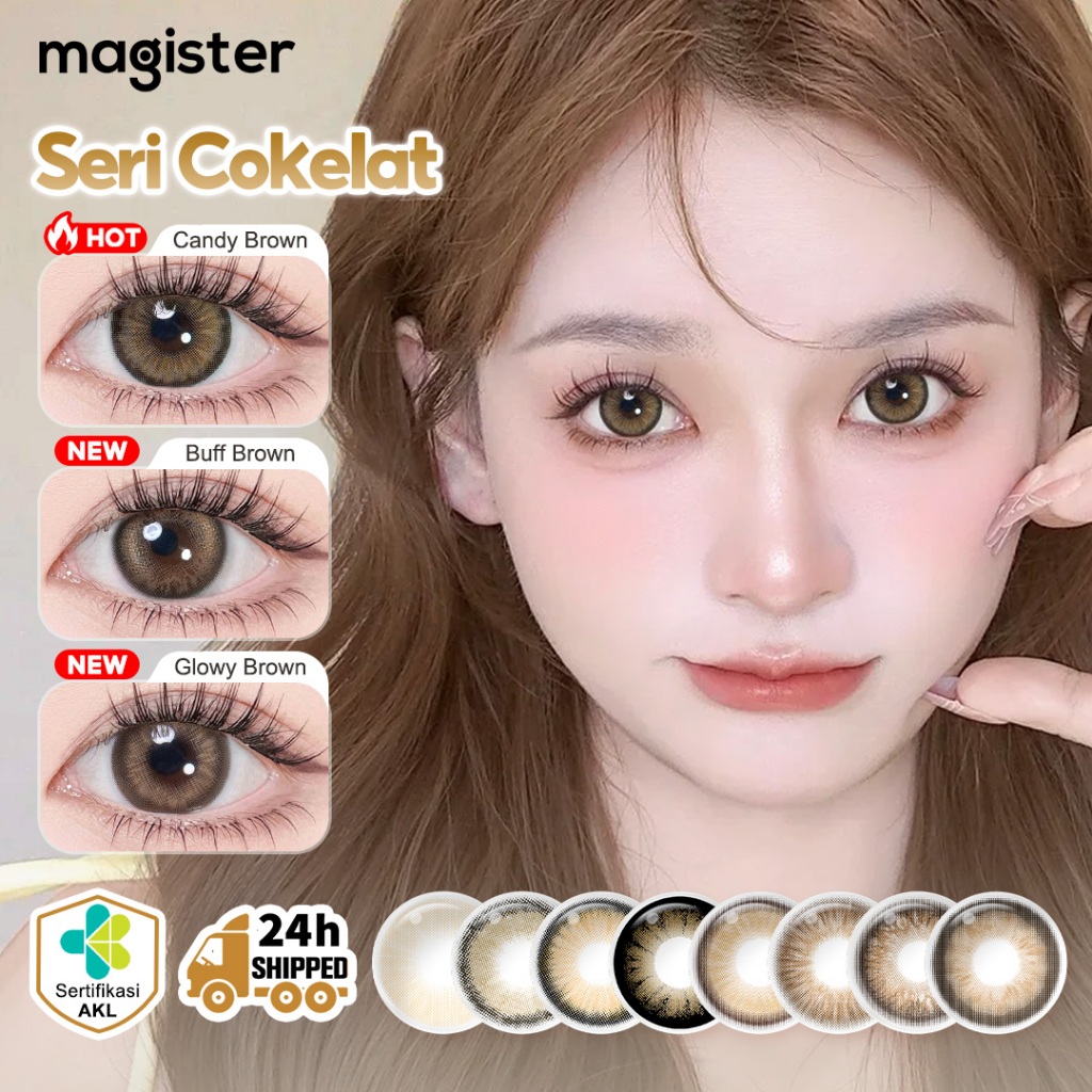 Jual (0.00 s/d -6.00) Magister Softlens Minus Brown 14MM-14.5MM Lensa ...