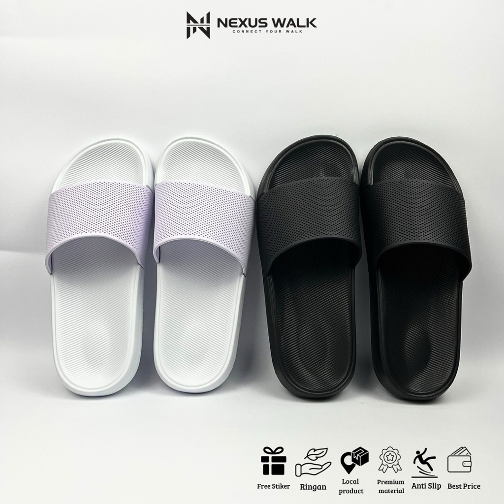 Jual Nexus Walk Sandal Slip On Slop Polos Pria Wanita Upperlock Ringan ...