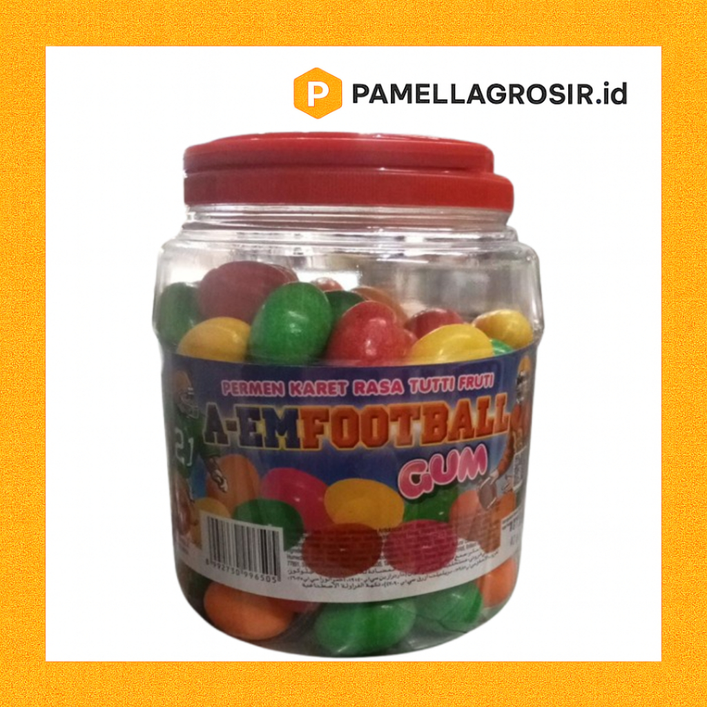 Jual PERMEN JADUL BULAT A-EM FOOTBALL RASA TUTTI FRUTI 500 GRAM ISI 100 ...