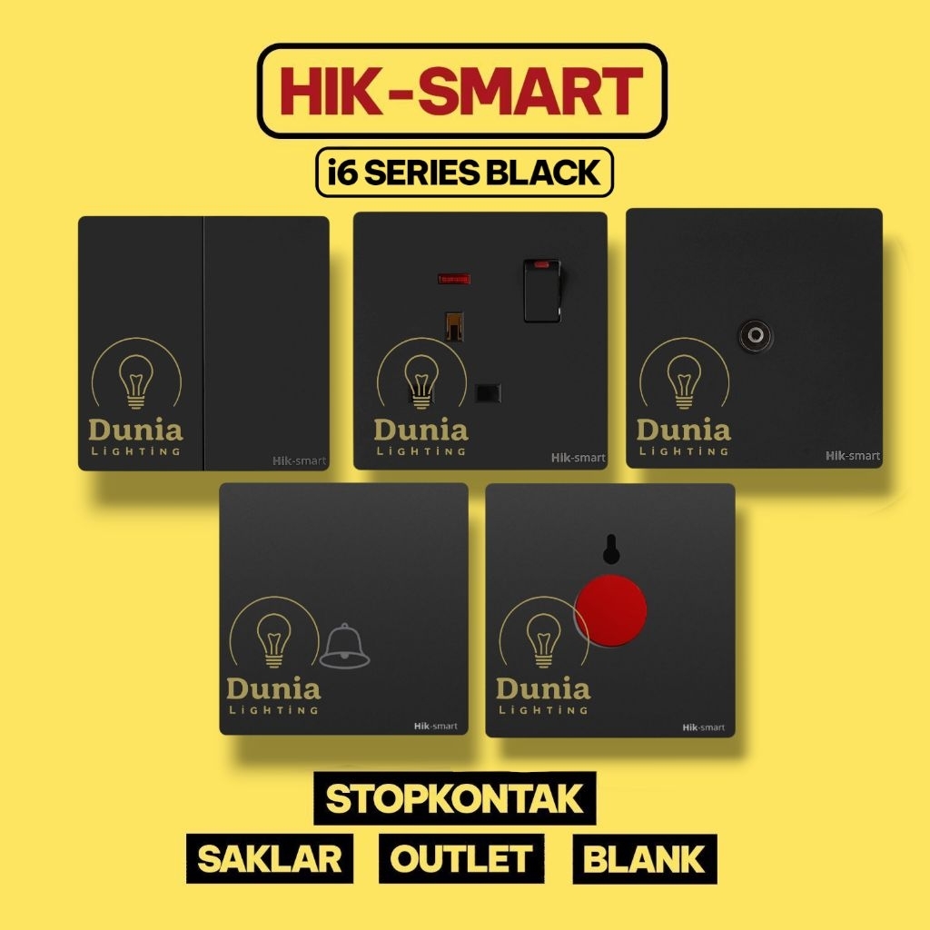 Jual HIK-SMART BLACK Saklar Triple Seri Engkel StopKontak Outlet ...