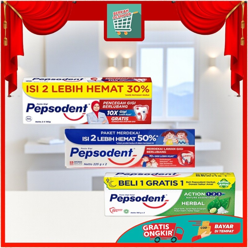 Jual PEPSODENT PENCEGAH GIGI BERLUBANG 225 PAKET HEMAT ISI 2 X 225 G ...