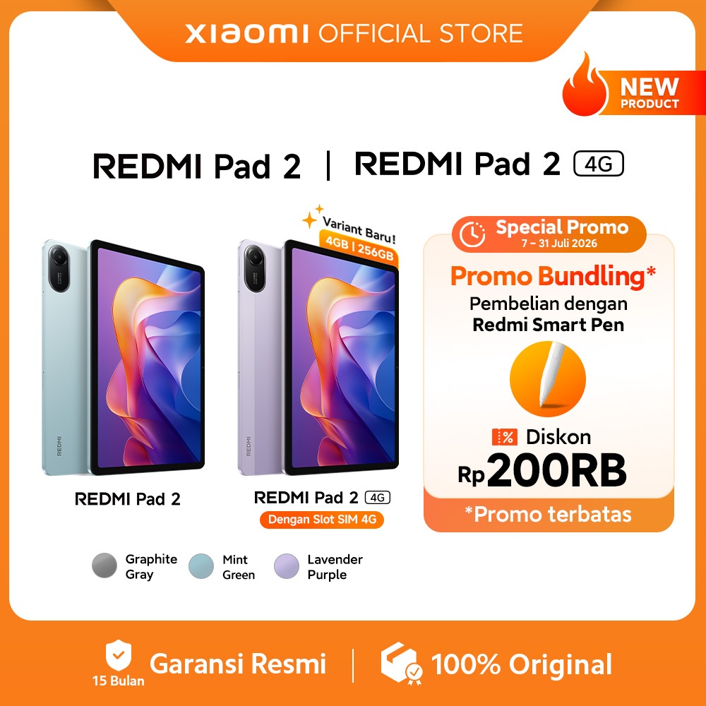 Jual Redmi Pad 2 Terlengkap & Harga Terbaru Juli 2026 | Shopee Indonesia