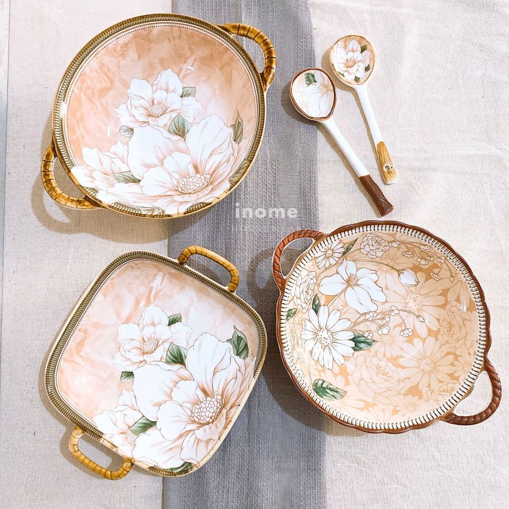 Jual PEONY series mangkok tengah,bunga peony, bunga gardenia, mangkok ...