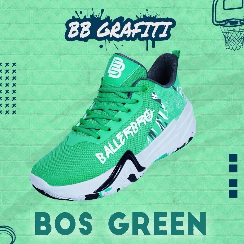 Jual Sepatu Basket Ballerbro BB Graffiti Desain Keren | Shopee Indonesia