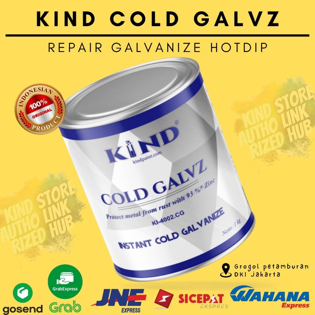 Jual KIND Zinc Cold Galvanize - Bright Zinc Rich Repair Coating - Seng ...