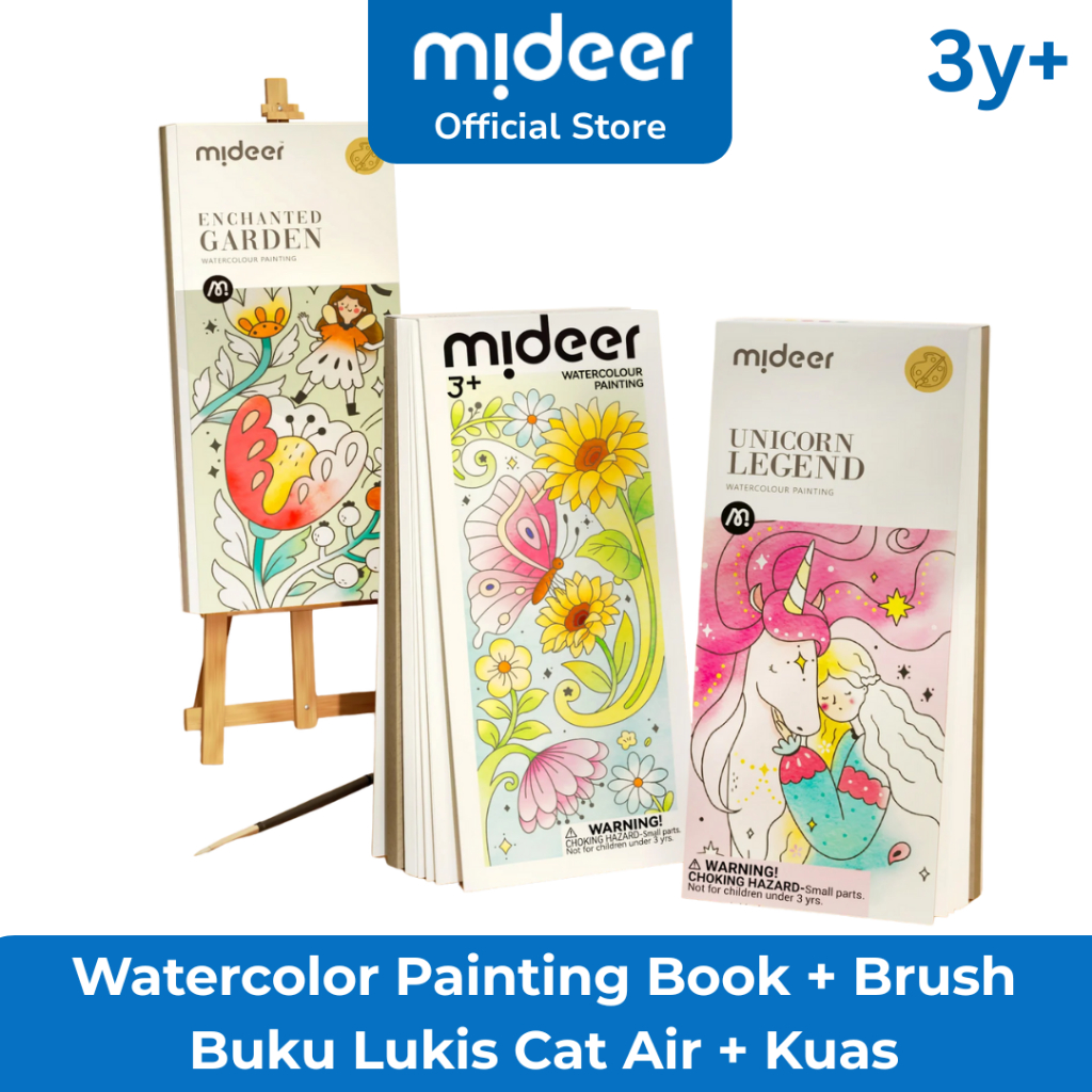 Jual Mideer Watercolor Painting Book Magic Water Painting Book Color ...