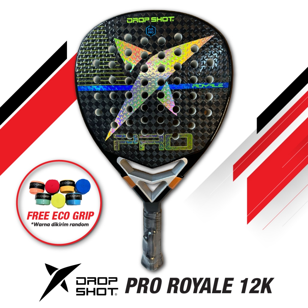 Jual Raket Padel Dropshot Pro Royale | 12K Carbon | Padel Racket ...