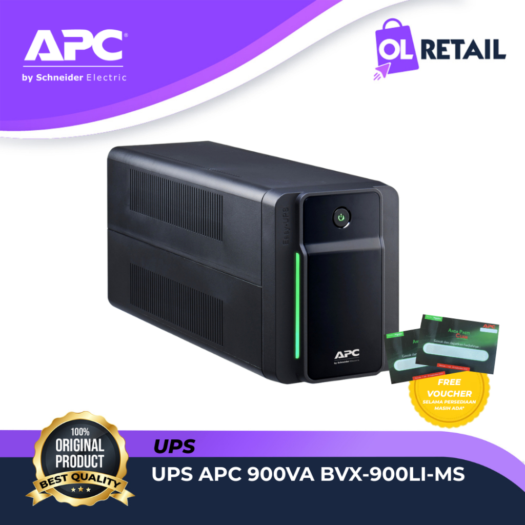 Jual UPS APC BVX900 BVX900LI-MS / BVG900I-GR 900VA 480W Easy UPS ...