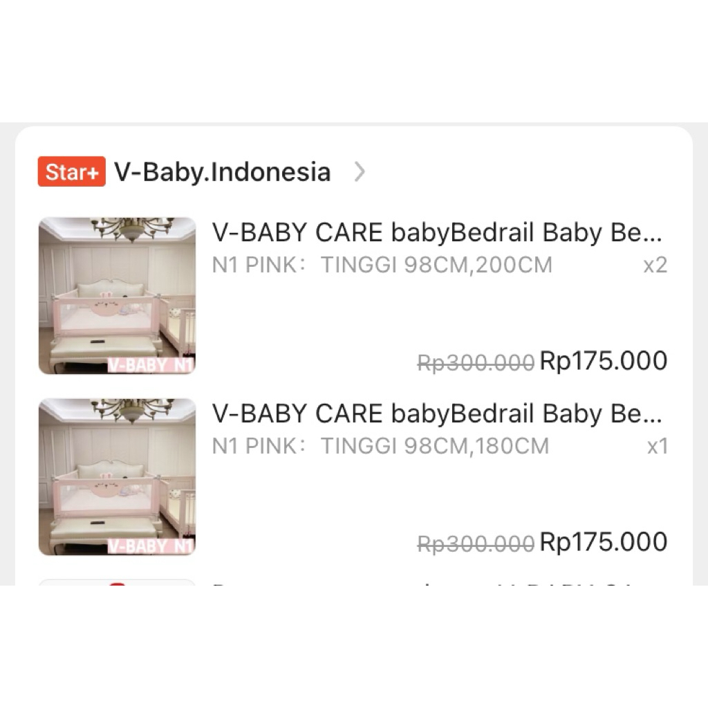 Jual V-BABY CARE babyBedrail Baby Bed Rail Safety Guard Bedguard Fence ...