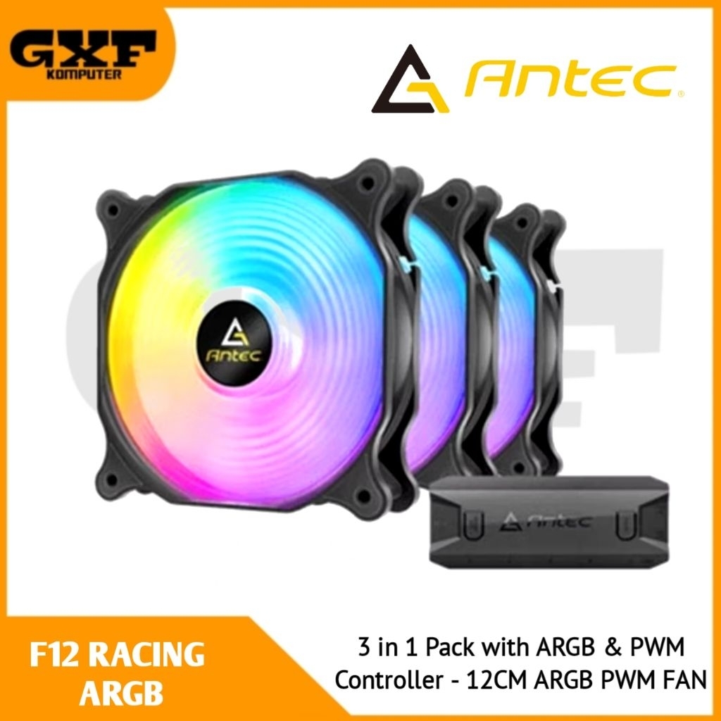 Jual Antec F12 Racing ARGB 3 in 1 Pack with ARGB & PWM Controller ...