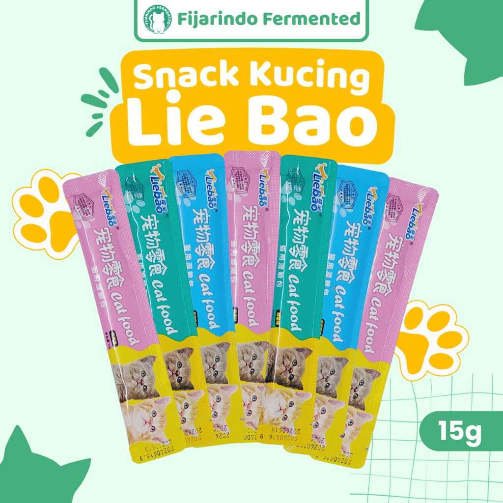 Jual Snack Kucing Liebao 15 gr/strip Mix rasa Tuna, Cod Fish dan Chiken ...