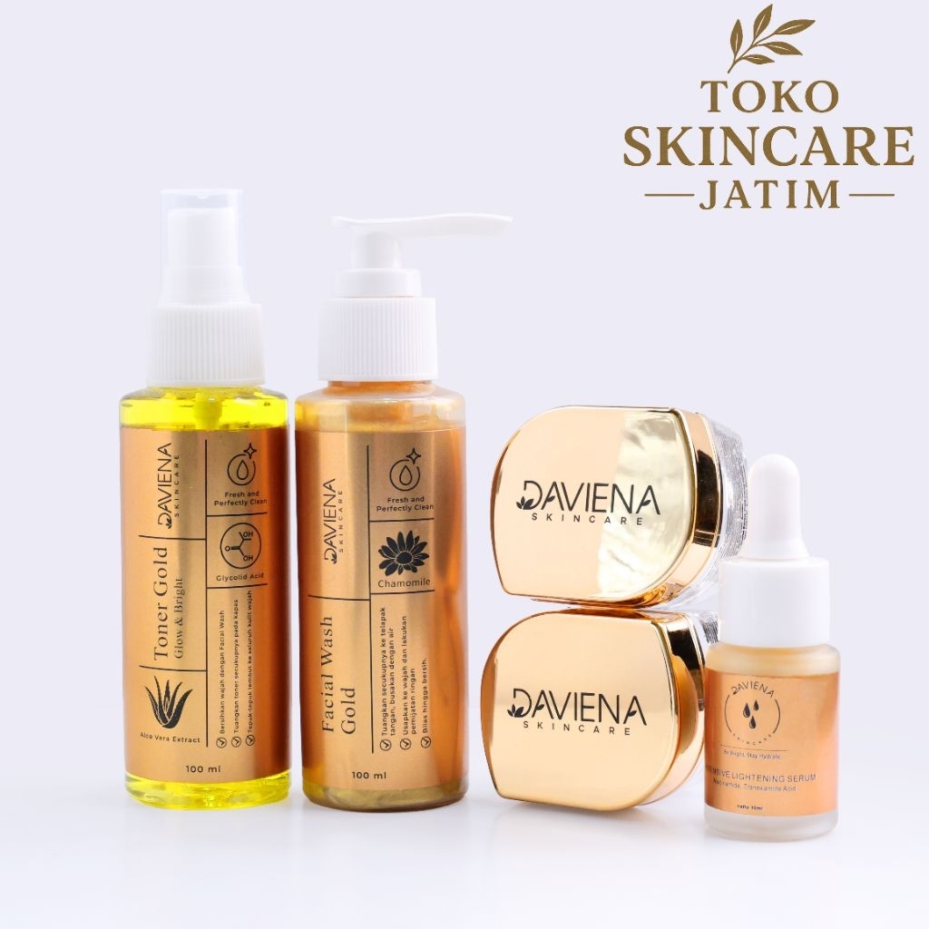 Jual PAKET LENGKAP GOLD SERIES - DAVIENA SKINCARE | Shopee Indonesia