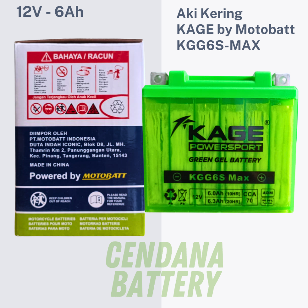 Jual Aki Motor Honda ADV 150 Kage By Motobatt Powersport Battery KGG6S ...