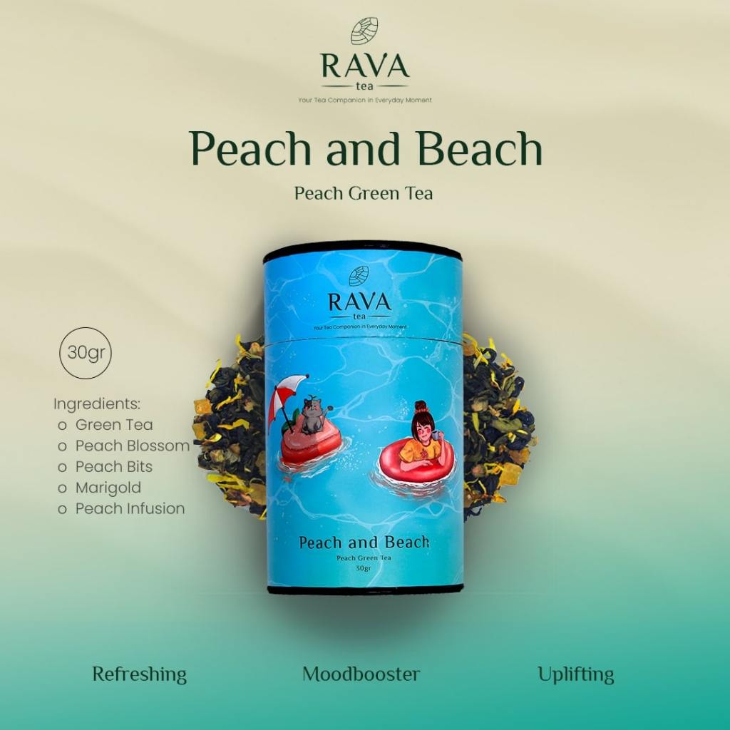 Jual Peach Green Tea - Rava Tea: Peach and Beach - Teh Buah Peach - Tea ...