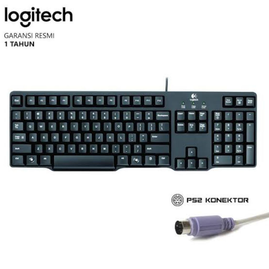 Jual Keyboard Logitech ps2 original K100 Paling awet dan laris | Shopee ...