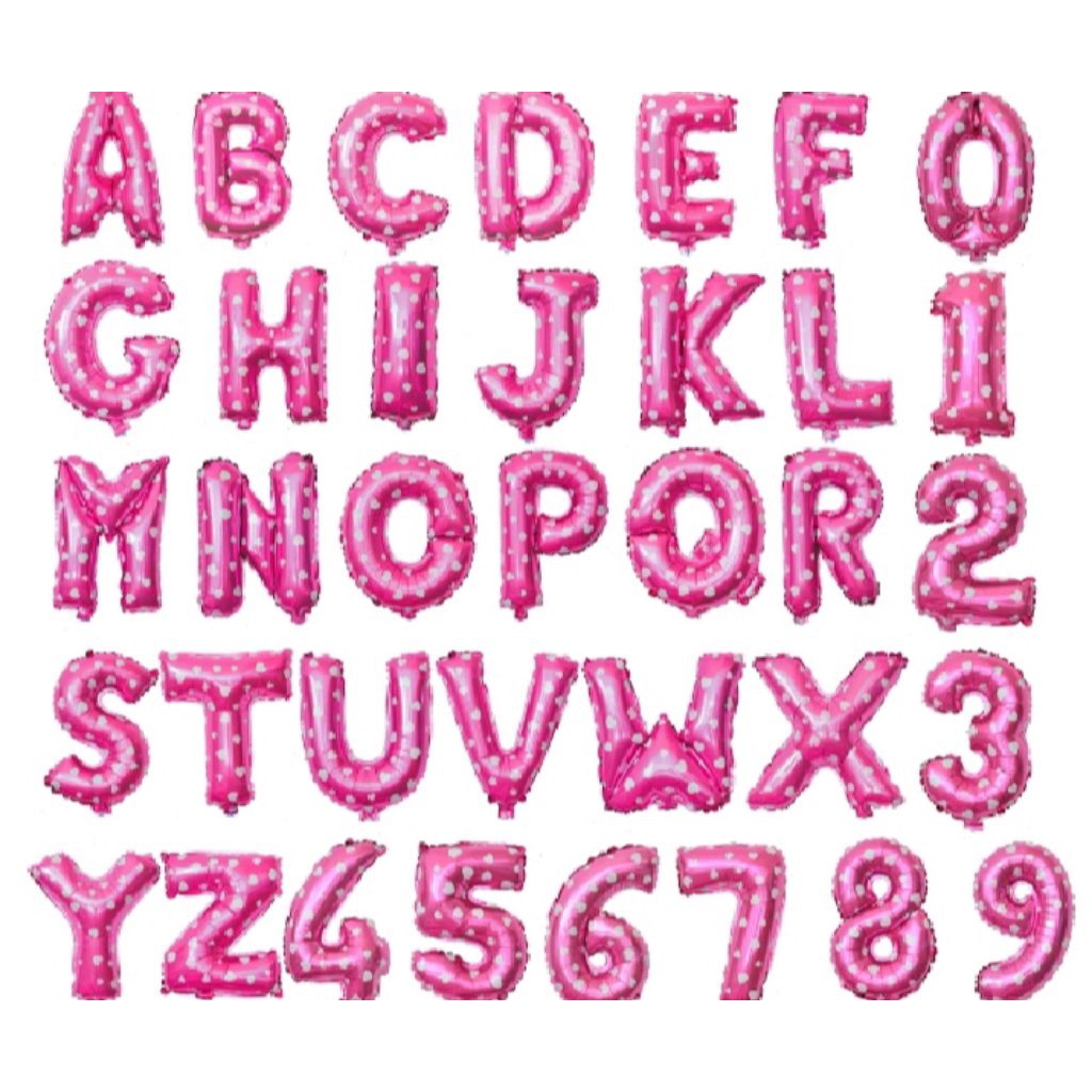 Jual Balon Foik Huruf Angka Pink 40cm / Balon Foil Ulang Tahun | Shopee ...