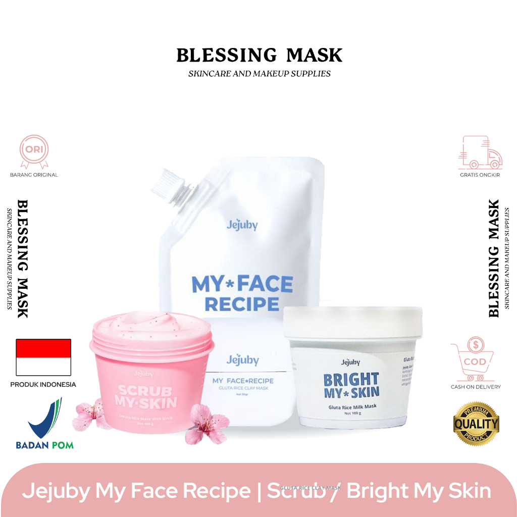 Jual Jejuby Gluta Rice Clay Mask 50gr | Upsize Refill 100gr | Sakura ...