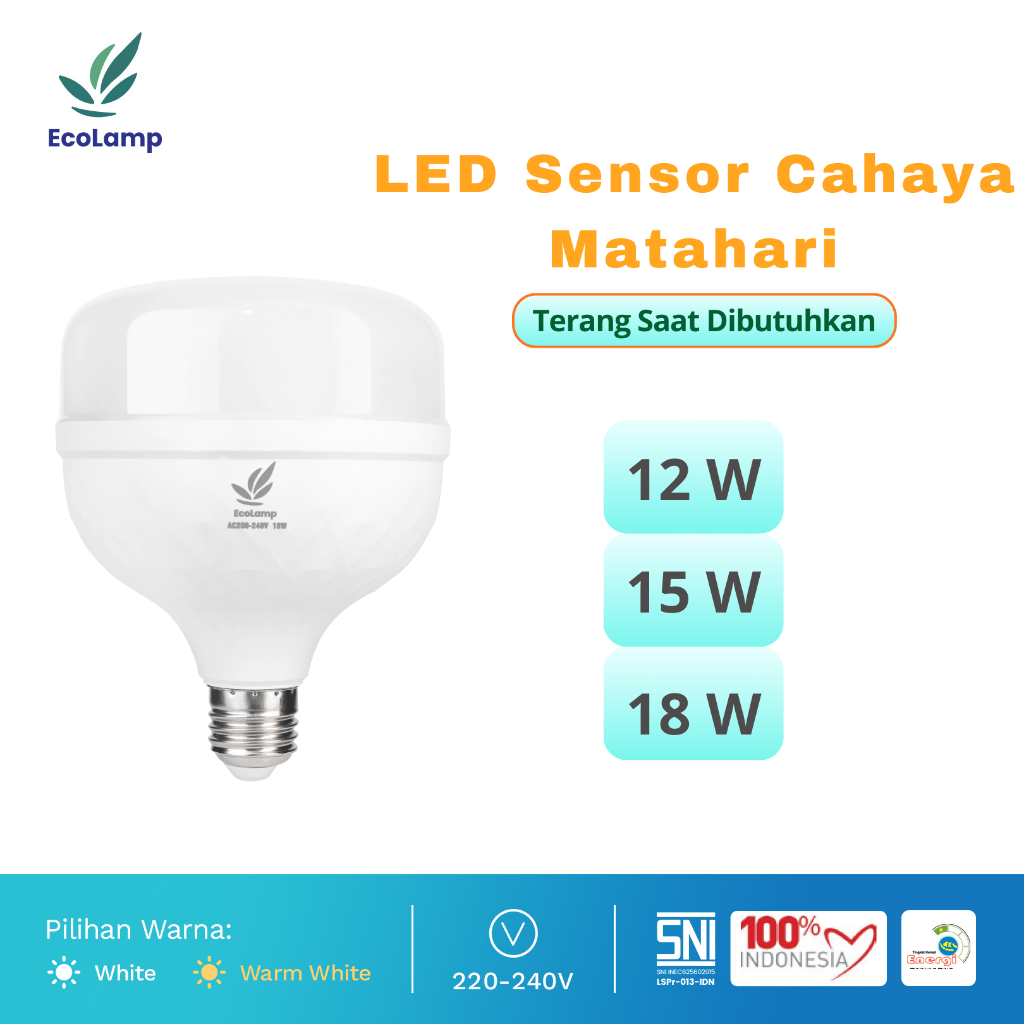 Jual ECOLAMP LAMPU OTOMATIS Lampu LED Sensor Cahaya Matahari – Hemat ...