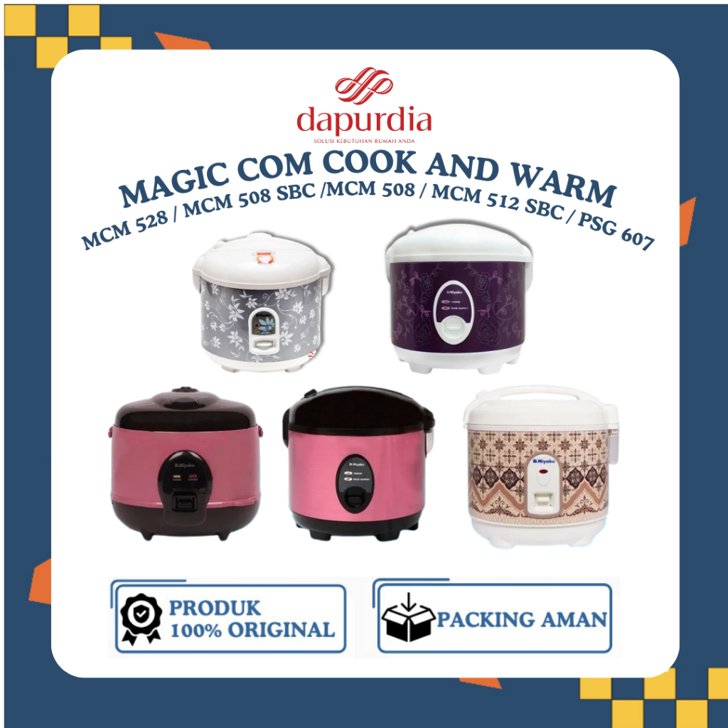 Jual Miyako Rice Cooker 1,8L Magic Com Plus MCM 508 SBC / MCM 528 / MCM ...