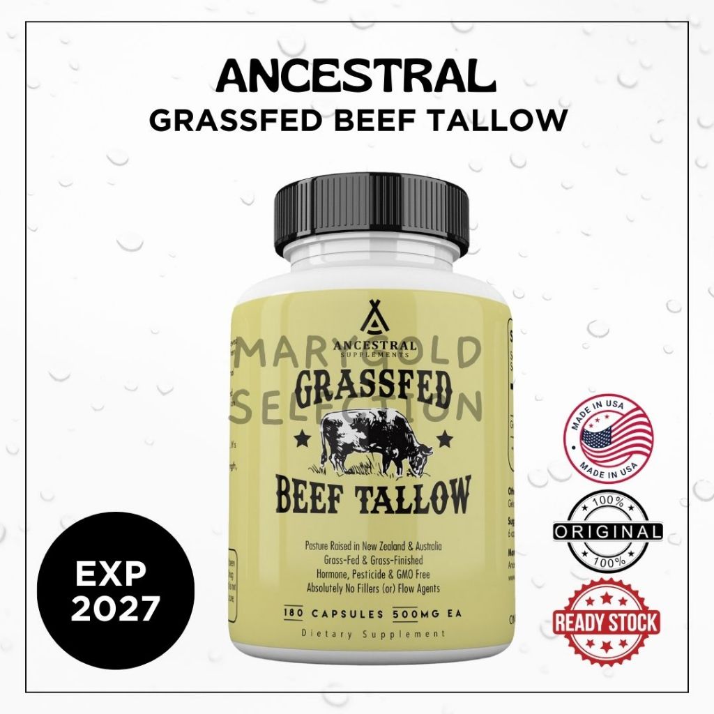 Jual Grass Fed Beef Tallow from Suet Ancestral Supplements 180 kapsul ...