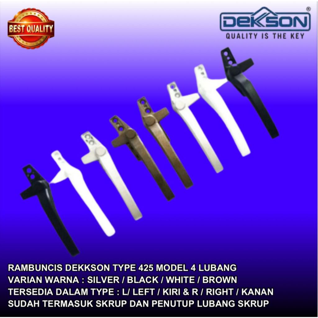 Jual Rambuncis Jendela Aluminium Dekkson 425 White/Black/Brown/Silver ...